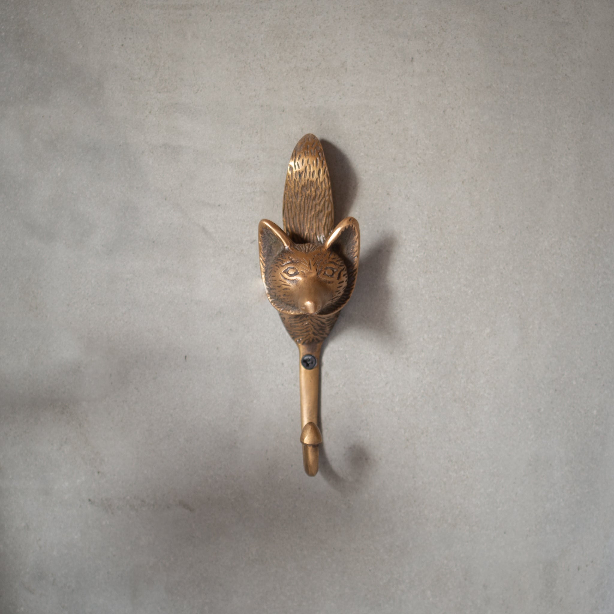 Brass Fox Hook NZ | Coat Hook, Necklace Hook, Towel Hook