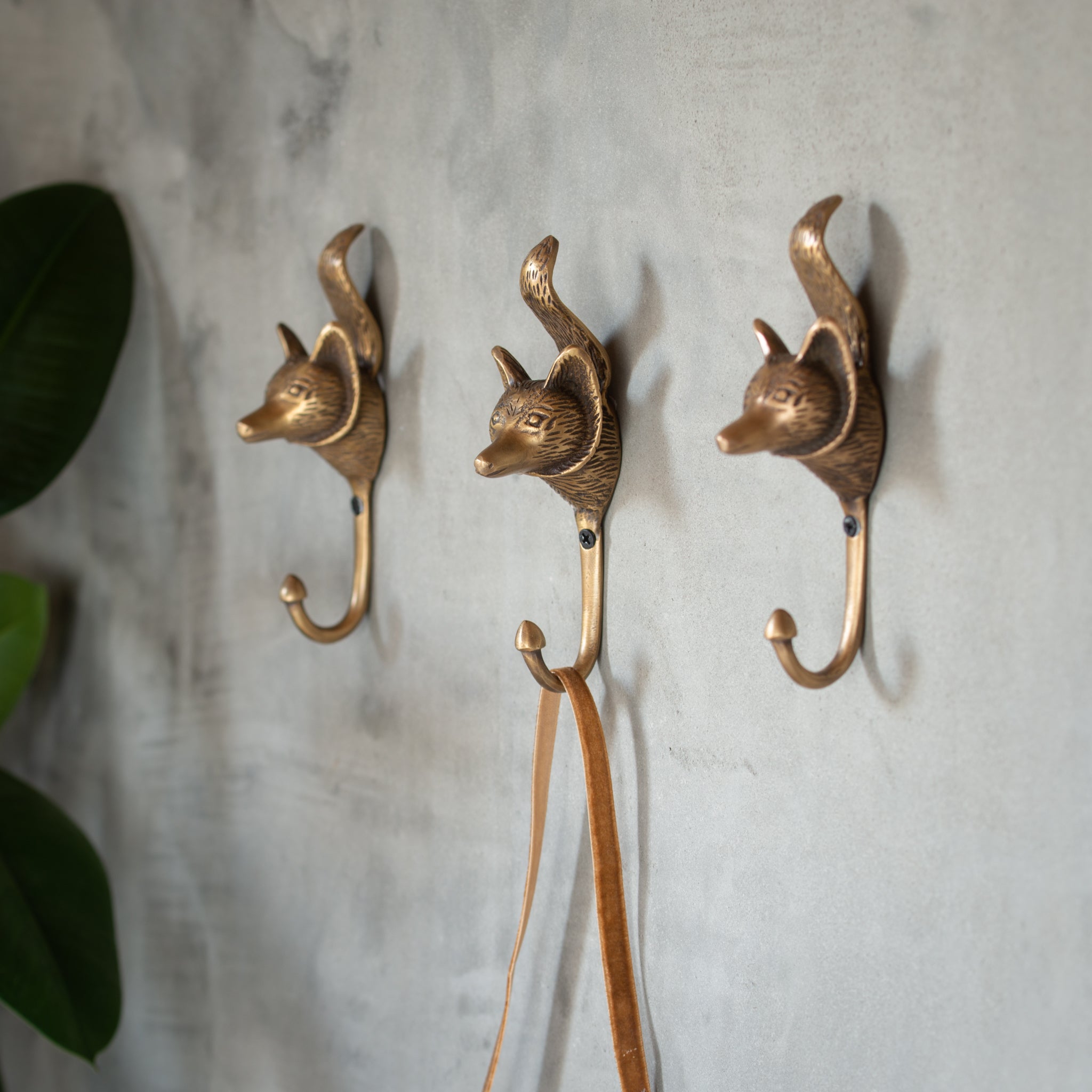 Brass Fox Hook NZ | Coat Hook, Necklace Hook, Towel Hook