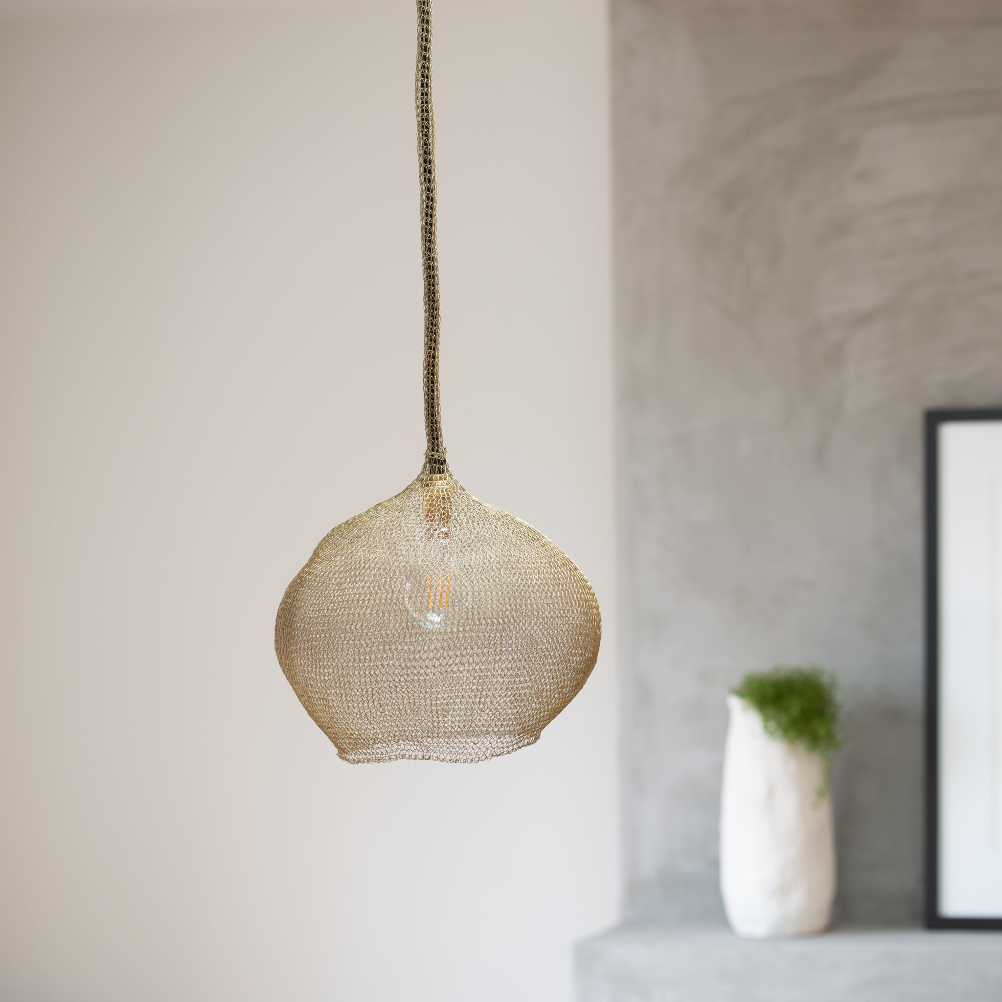 Hand Woven Wire Light Shade | Otto | Folklore Lighting NZ