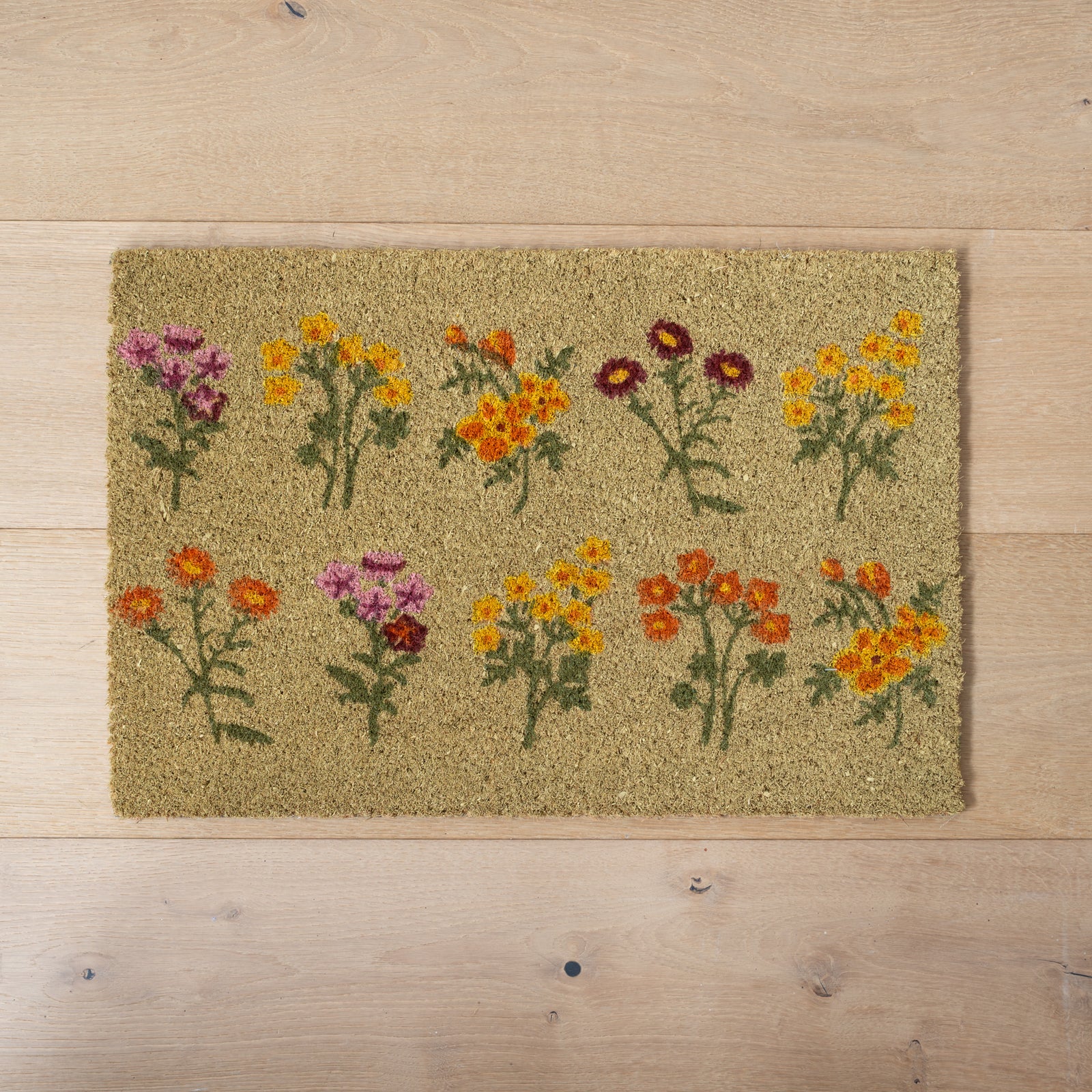 Coir Door Mat NZ | Bloom - Door Mat With Floral Pattern