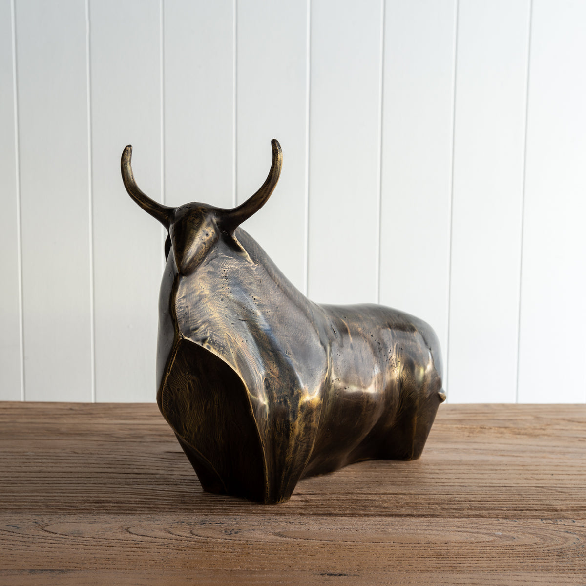 Bronze Bull Sculpture NZ | 'Clyde The Bull' - Antique