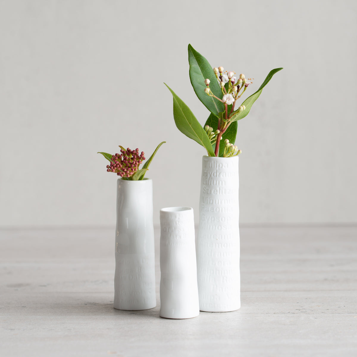 Poetry Vases NZ | Set of Three (3) | Folklore Homewares & Design