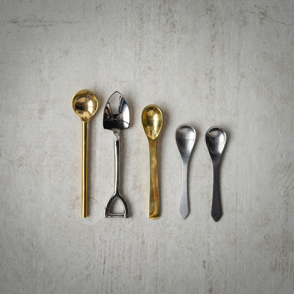 Brass Spoons NZ | Little Brass Salt Spoon (Gold Finish)